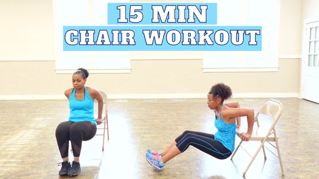 15 MIN CHAIR WORKOUT | Beginner & Small Space Friendly - YouTube