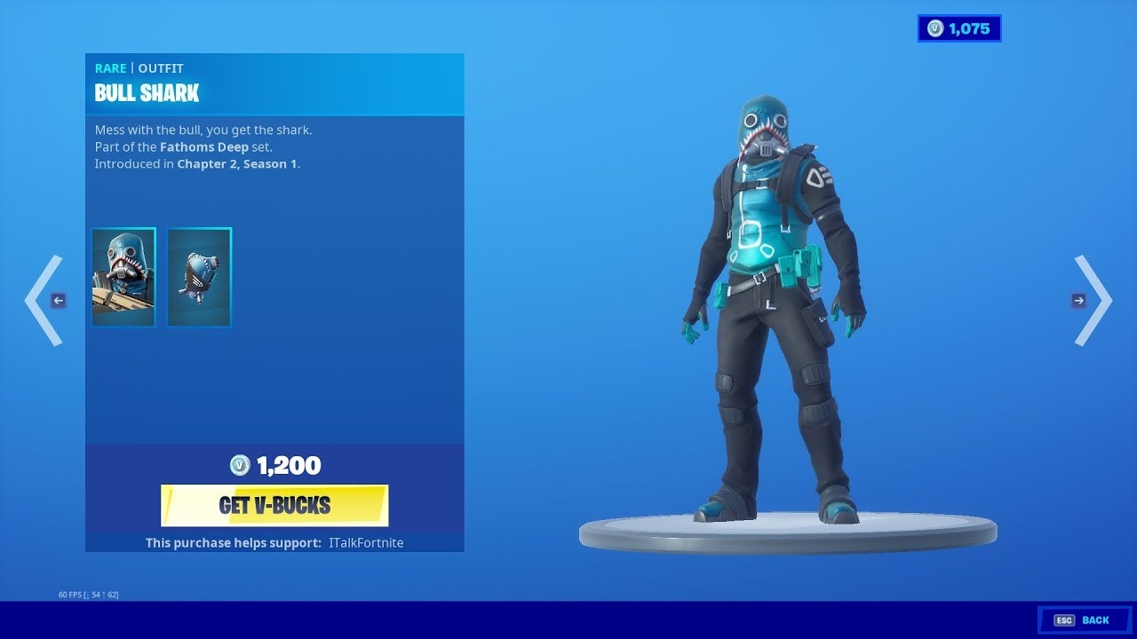 New Bull Shark Skin! (Fortnite Battle Royale) (Item Shop 1/15/20) - YouTube