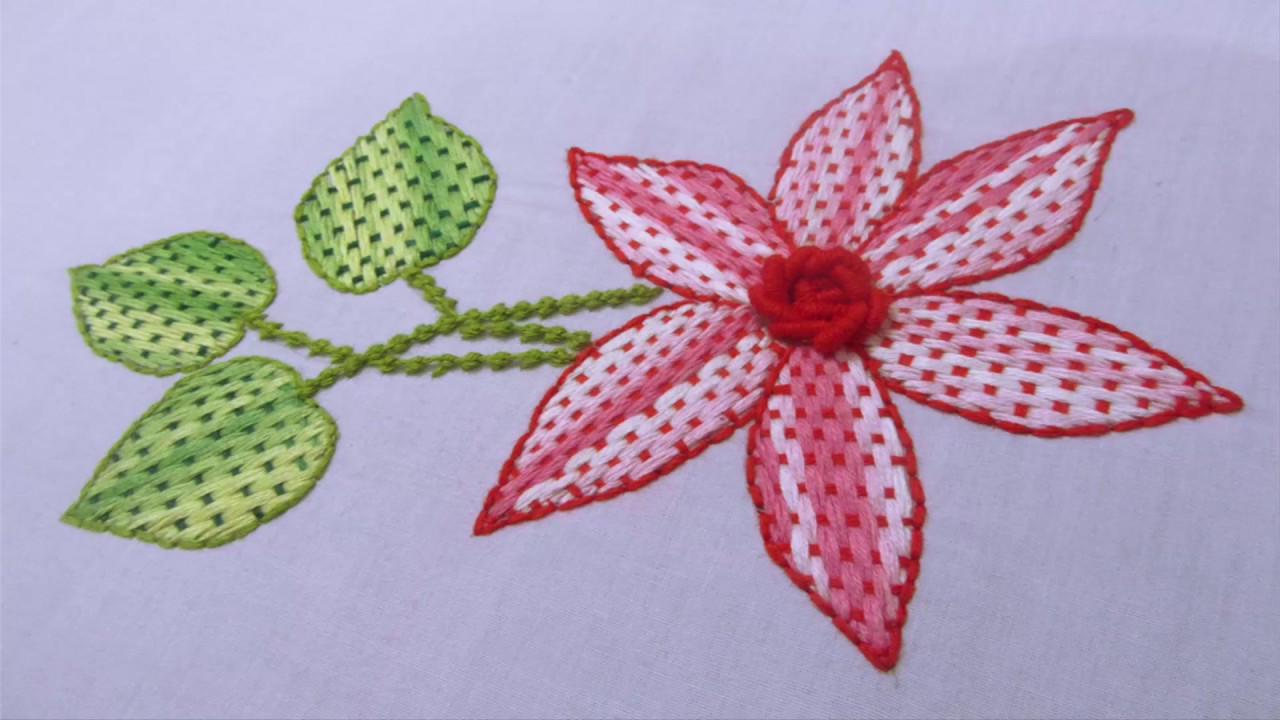 Hand Embroidery | Checkered Stitch With Back Stitch | Hand Embroidery ...