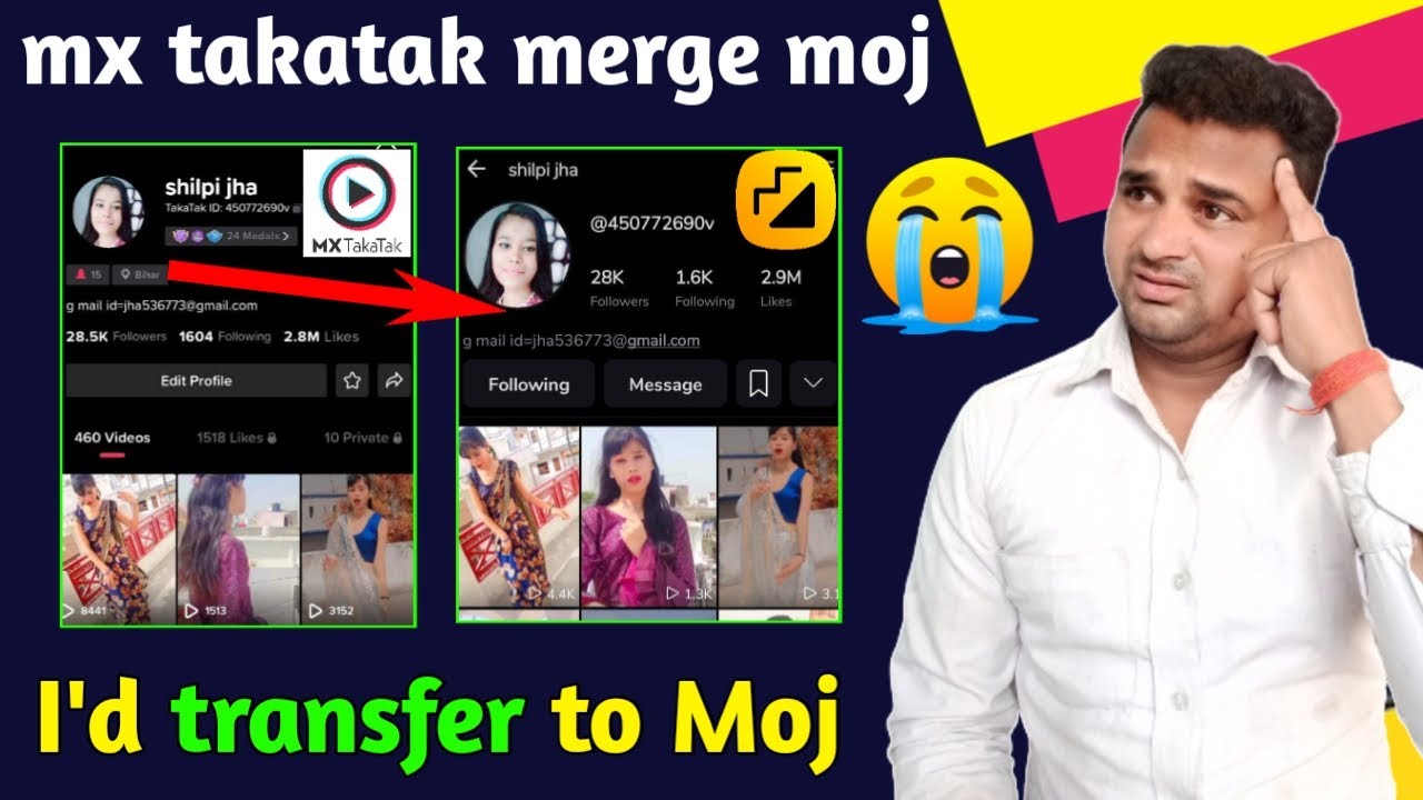 mx takatak I'd merge moj app |😭😭 | mx takatak merge moj app - YouTube