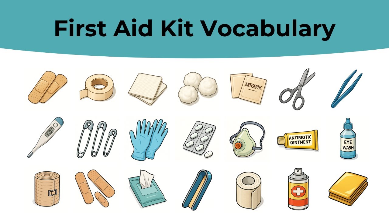 First Aid Kit Vocabulary in English | Learning with Pictures! - YouTube
