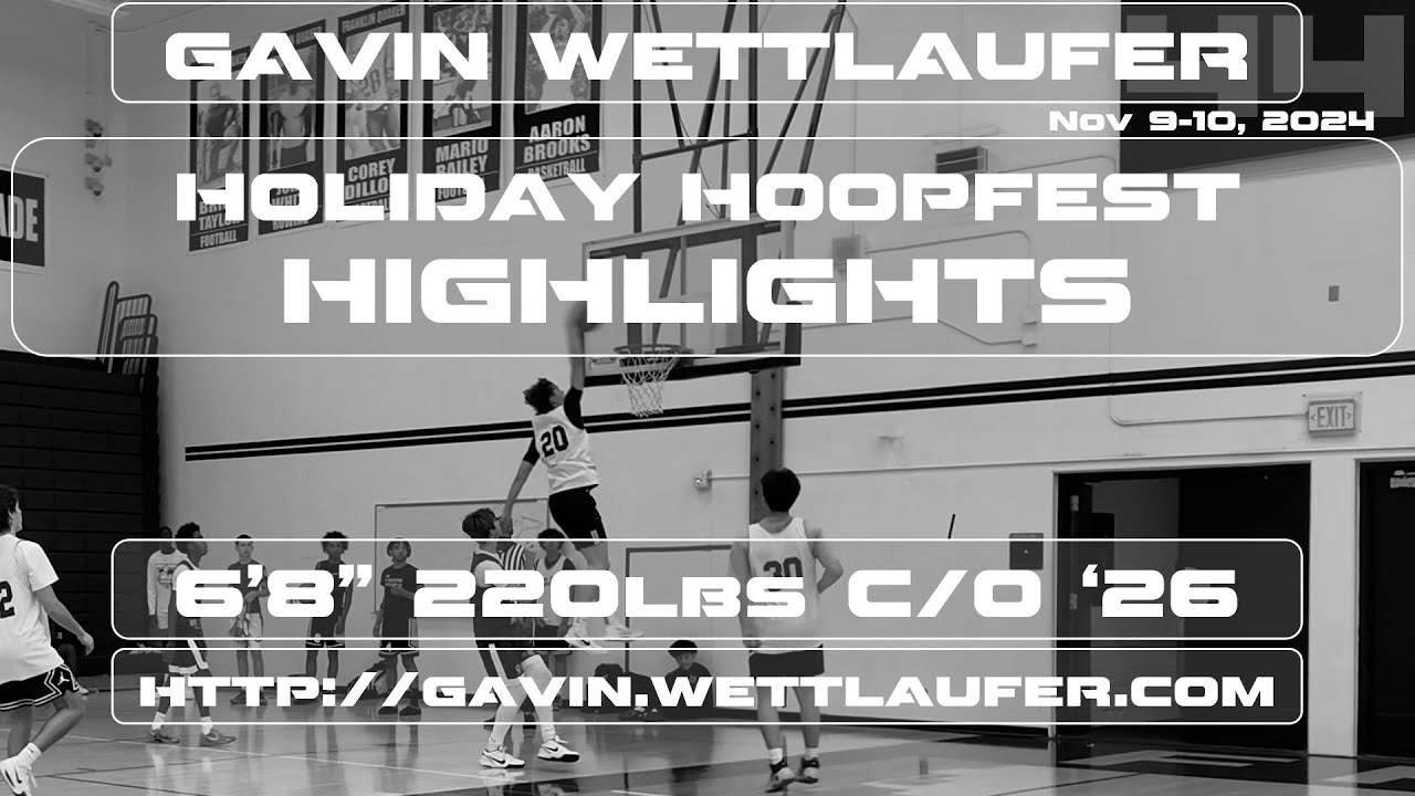 Gavin Wettlaufer Bellevue HS Holiday Hoopfest Highlights Nov 9-10, 2024 ...