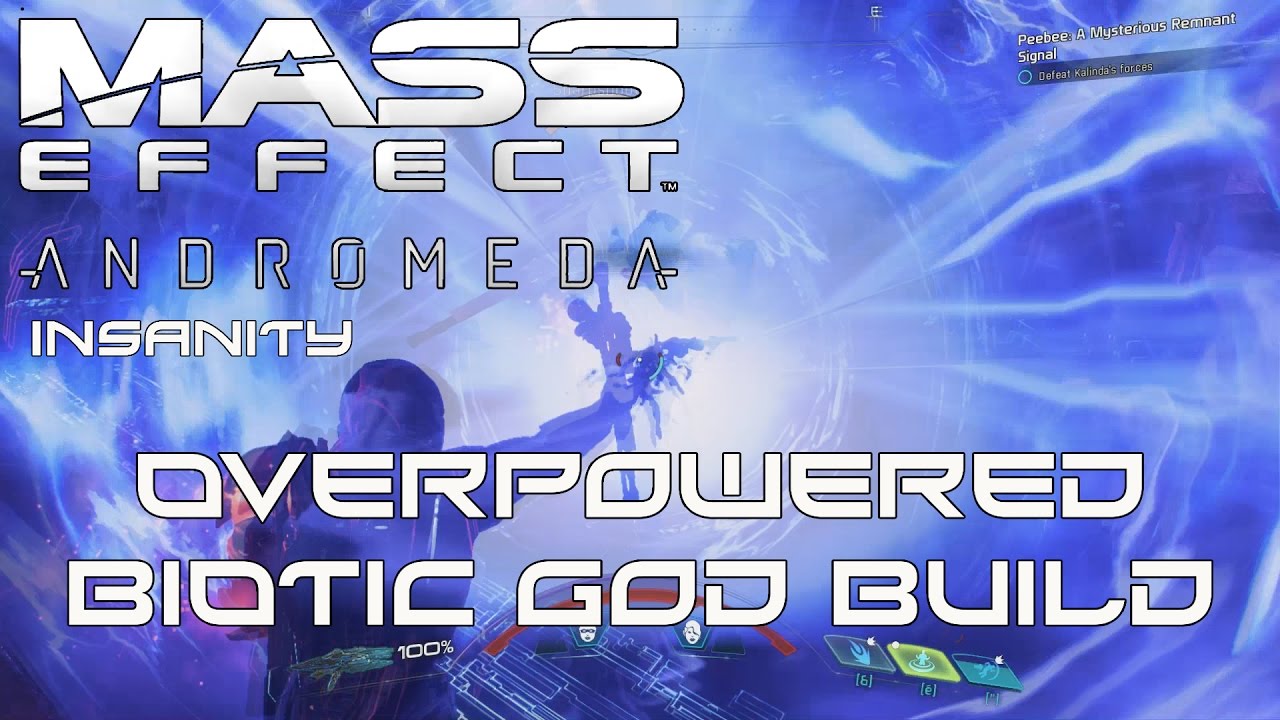 Mass Effect Andromeda Overpowered Biotic build: Machine Gun Zeus - YouTube