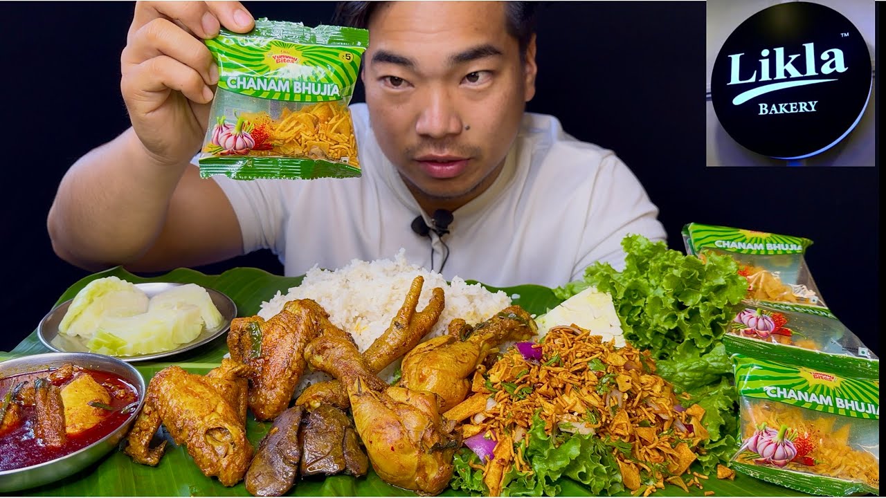 Likla CHANAM BHUJIA BHUJIWA // YEN THONGBA ( Chicken Curry) Champhut ...