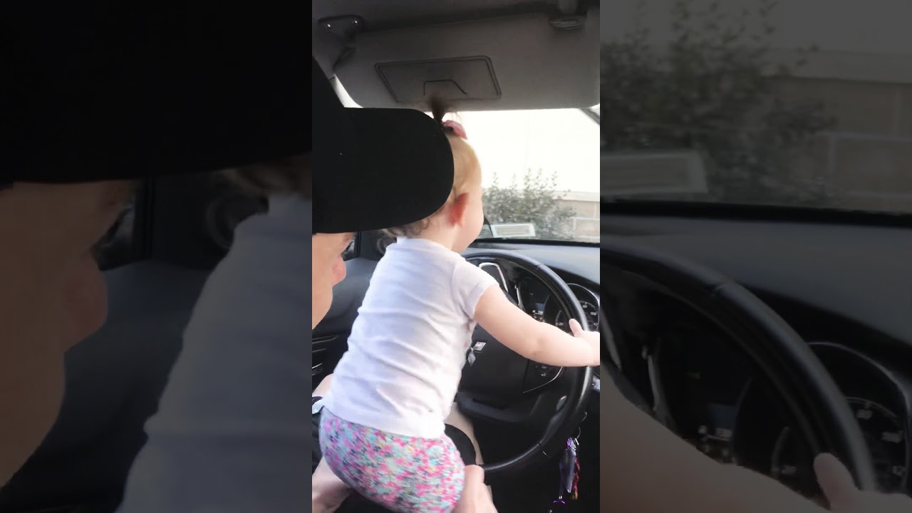 Hilarious video Dancing baby drives a car - YouTube