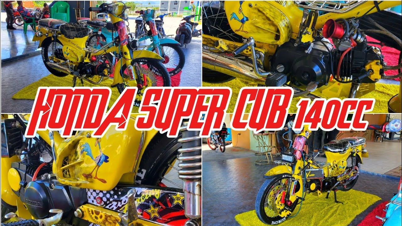 Honda super cub 140 modificado ¿Será el más modificado de azua? - YouTube