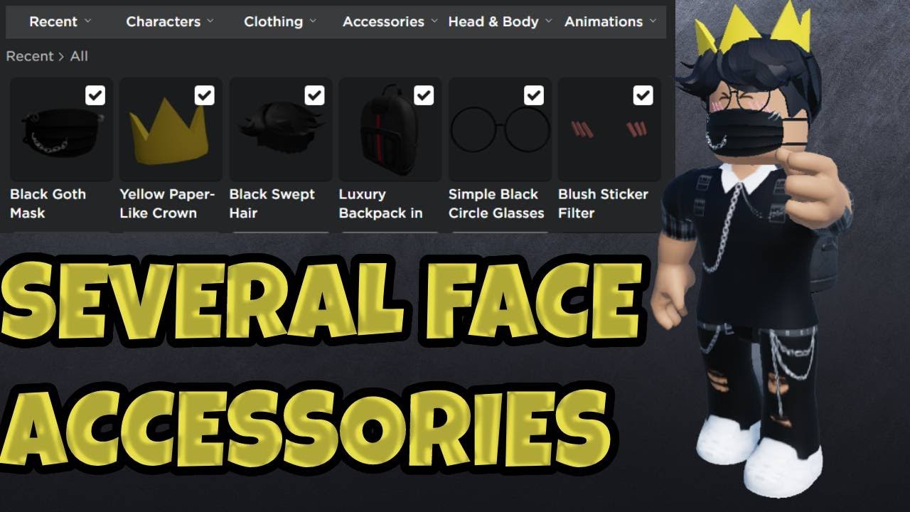 How To Put on Several Face Accessories at Once! 🧢🎩🎓👑 - YouTube