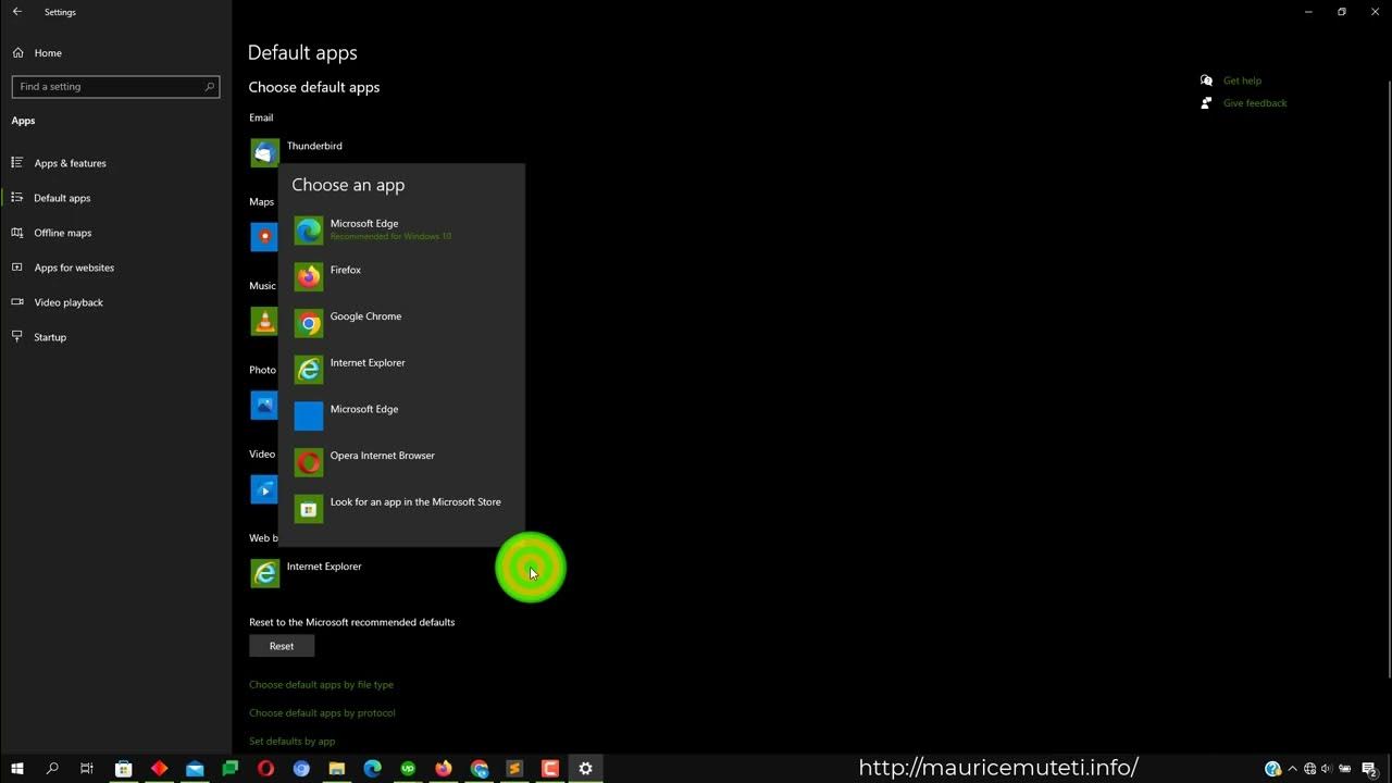 How To Set Microsoft Edge As The Default Browser On Windows 10 - YouTube