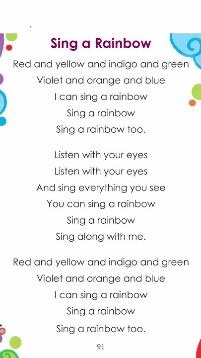 Sing a Rainbow | Rhyme | Nursery Education #rhyme #nurseryrhyme - YouTube