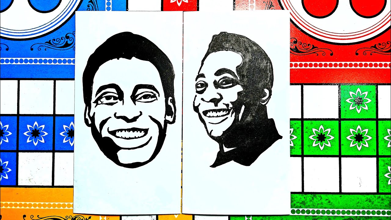 Pele ⚽ || Pelé || Drawing || art || painting || Baba's art || easy ...