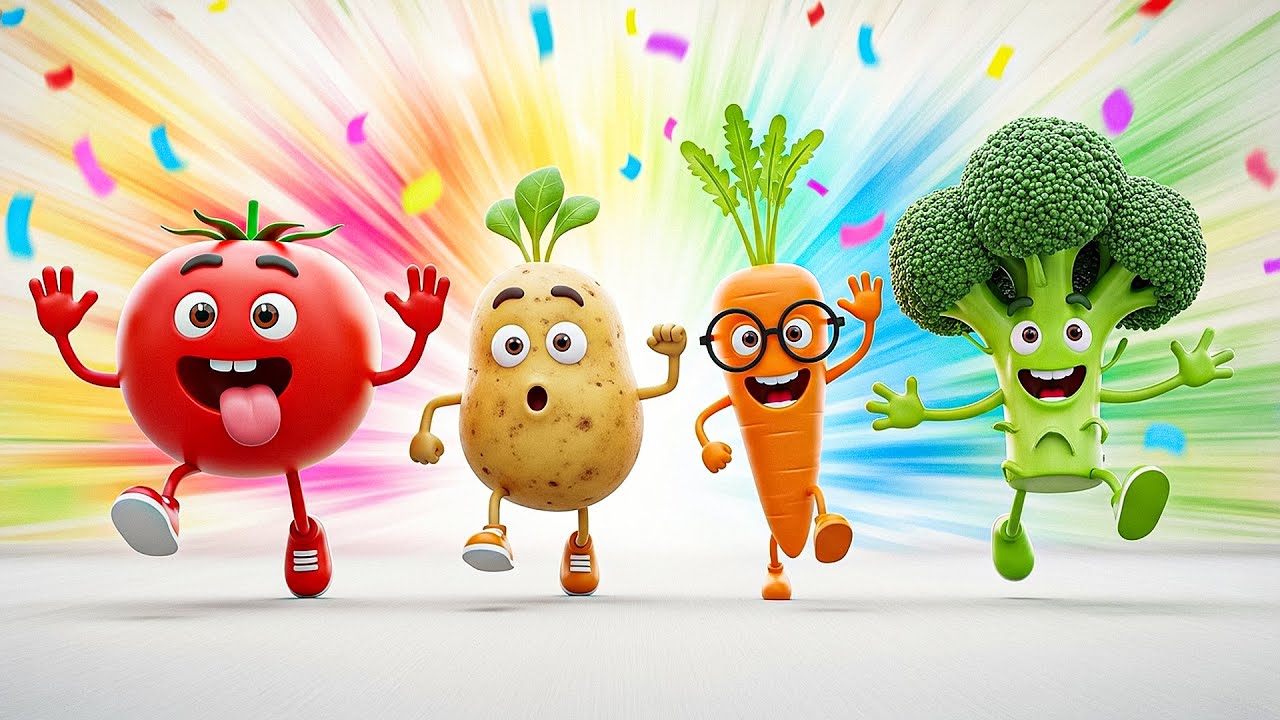 "The Laughing Vegetables Parade! | Funny Dancing Veggies Song for Kids ...