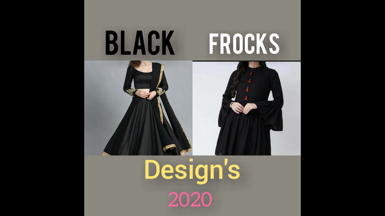 Black frocks design's_ Beautiful_ winter frocks_ designs for women's ...
