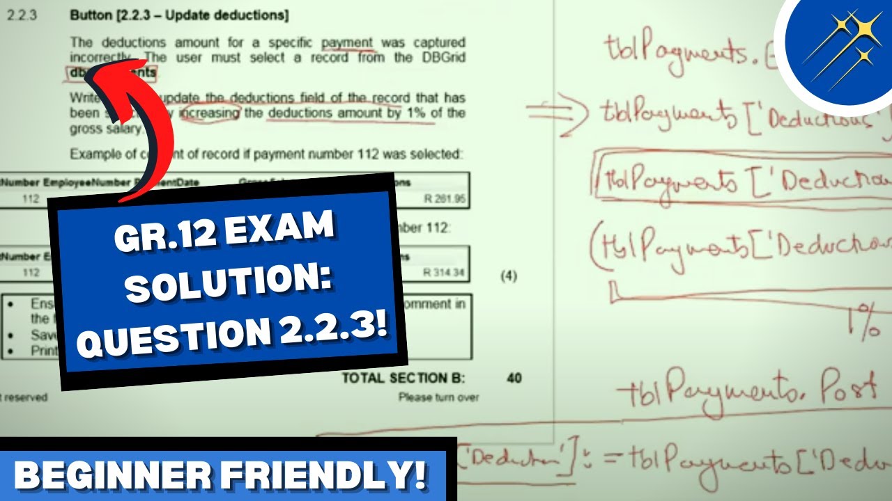 Grade 12 Exam Solutions: An Overview of Q2.2.3 | Beginner Friendly ...