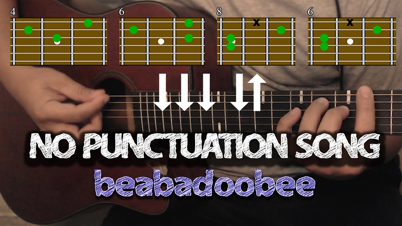 BEABADOOBEE No Punctuation Song Guitar Tutorial - YouTube