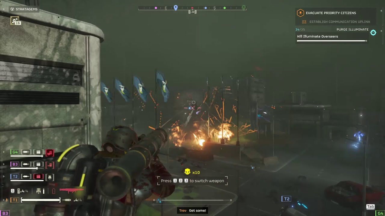 Helldivers 2: Hovering Rocket Burst 1/2 - YouTube