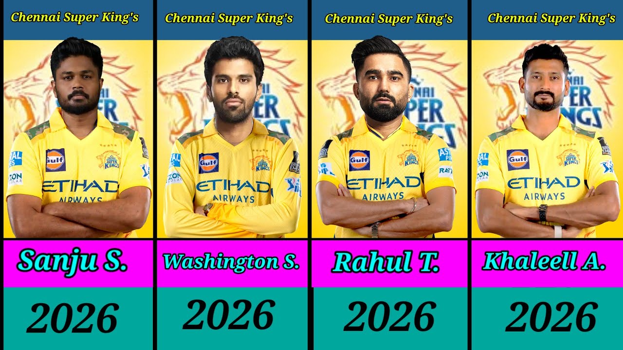 CSK NEW SQUAD IPL 2026 | Chennai Super King's New Squad Ipl 2026 | Ipl 2026 CSK New Squad - YouTube