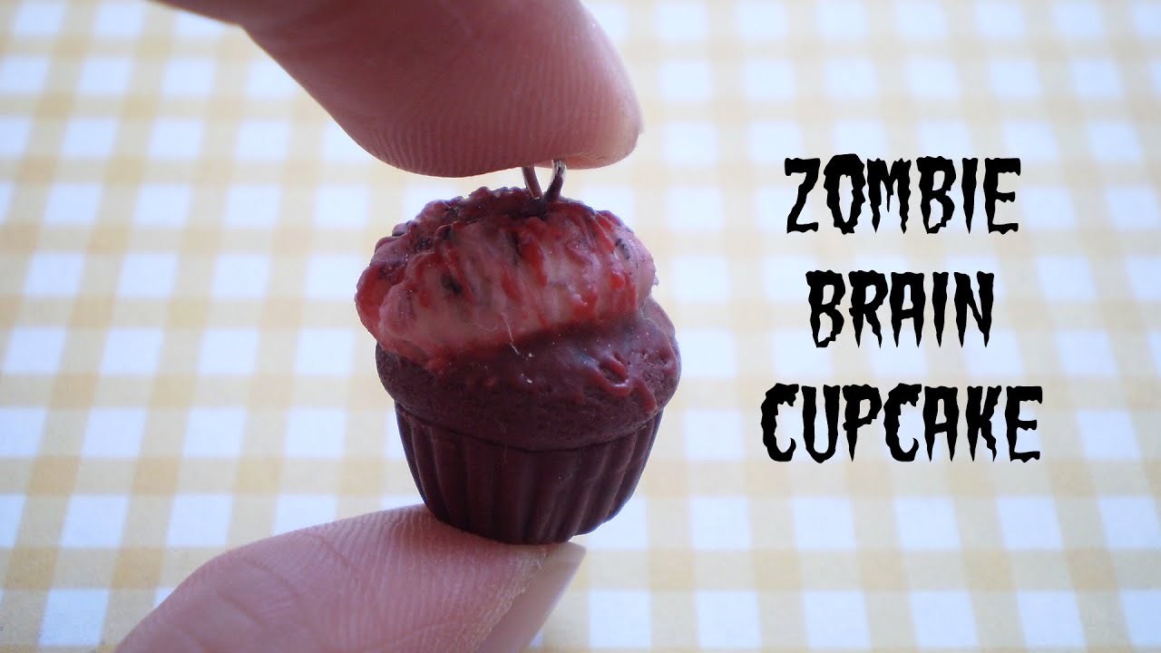 Halloween Collab: DIY Zombie Brain Cupcake - YouTube