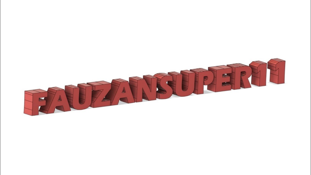 Latihan cara buat 3D Text ( Fusion 360 ) Bahasa Indonesia - YouTube