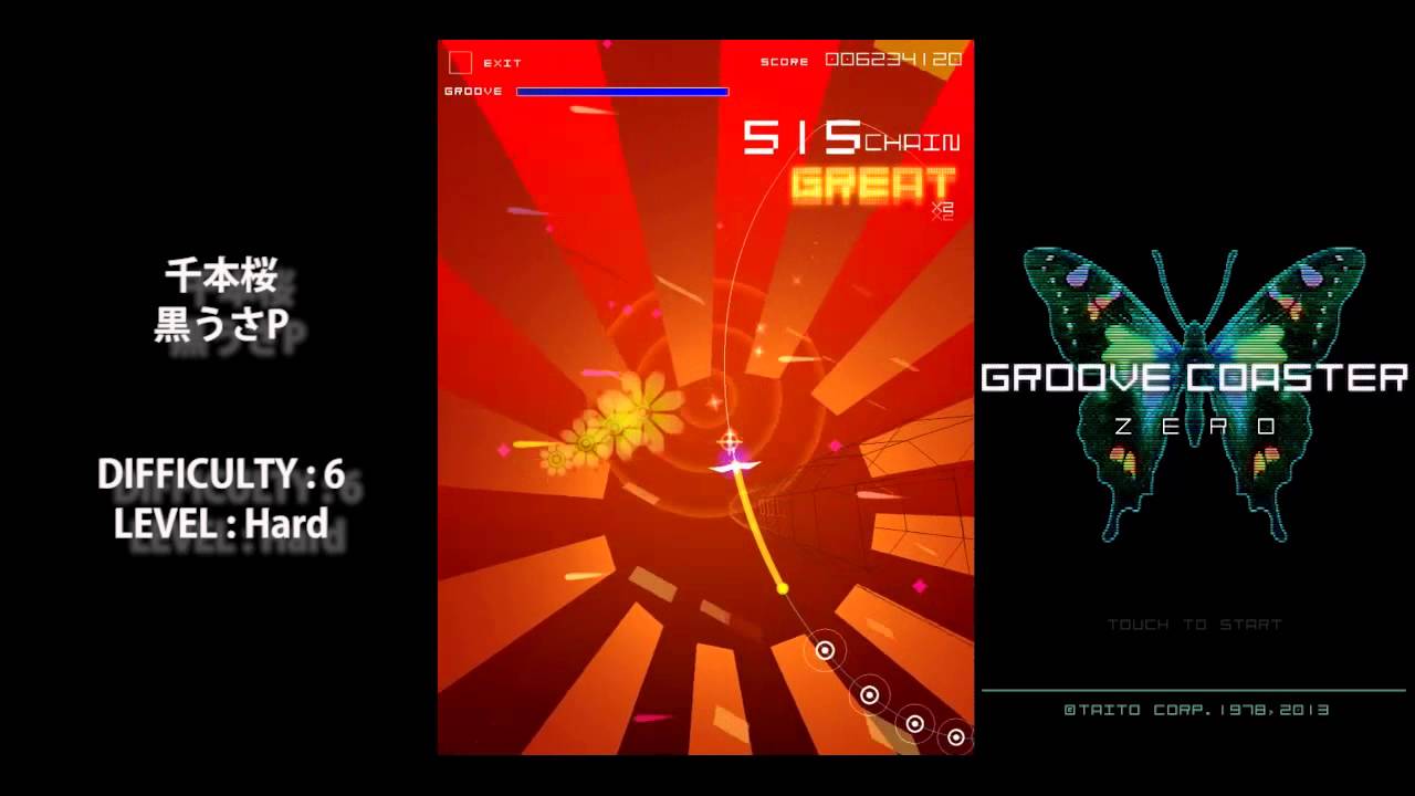 Groove Coaster ZERO "千本桜 - Senbon - Sakura" - YouTube