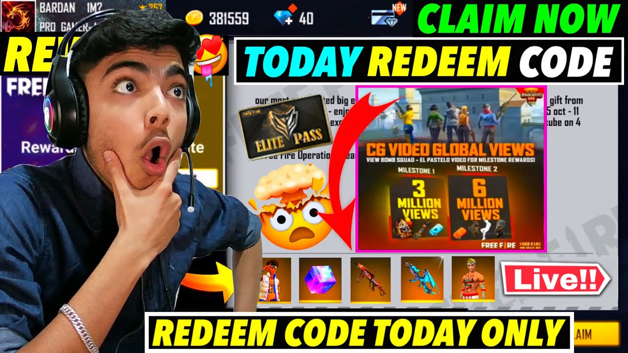 Free Fire Redeem Code Today June 10 | New Redeem Code Free Fire ...