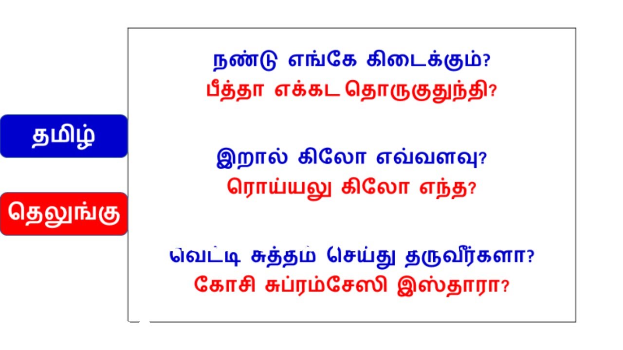  33 Telugu Through Tamil Spoken Telugu In Tamil Happy To Teach 