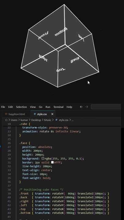 CSS 3D Effect | CSS Animation | HTML CSS code - YouTube