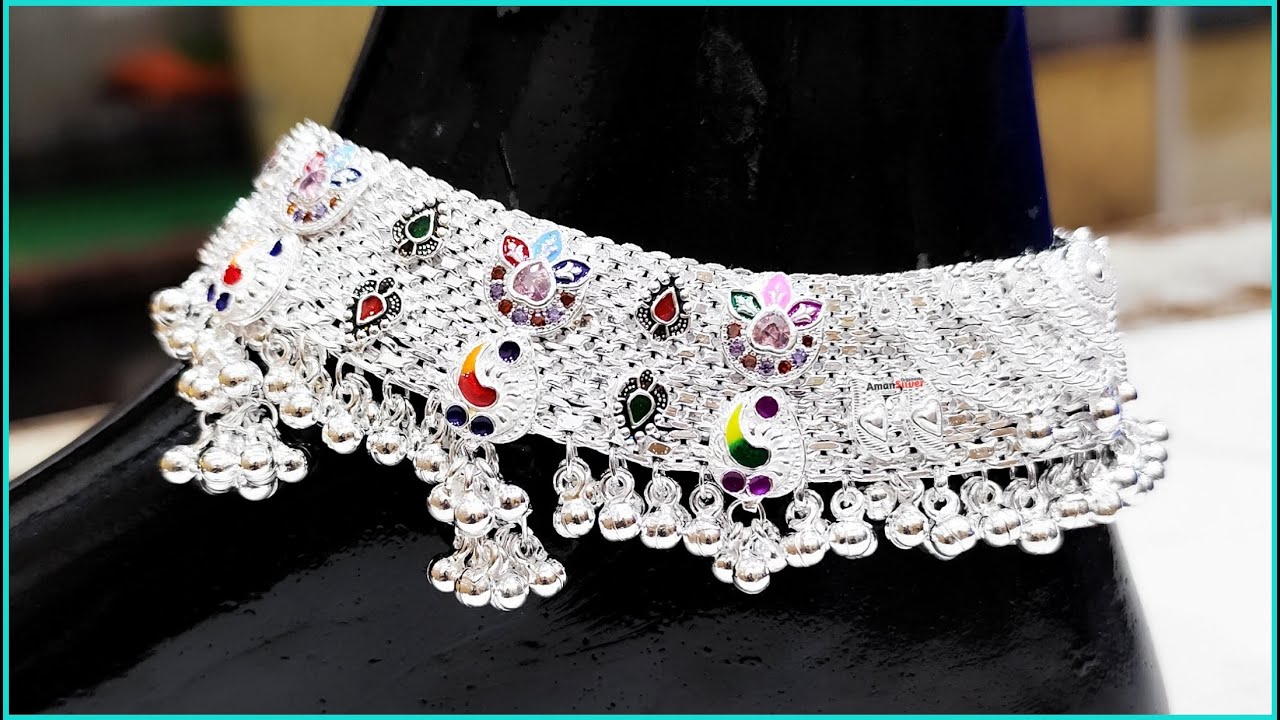 Latest Heavy Silver Bridal Payal Design With Price | Chandi Ki Dulhan ...