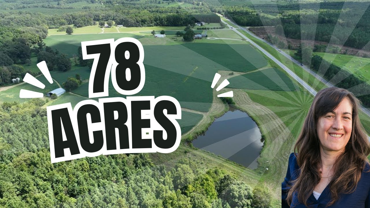 78+ Acre Farm with Fields, Trees, Pond, and Barn in Brodnax, VA - YouTube