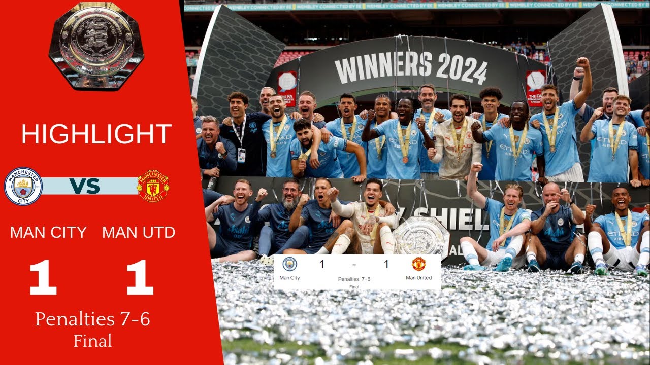 Man City vs Man United 1-1 (PEN 7-6) Highlights & All Goals | FA ...