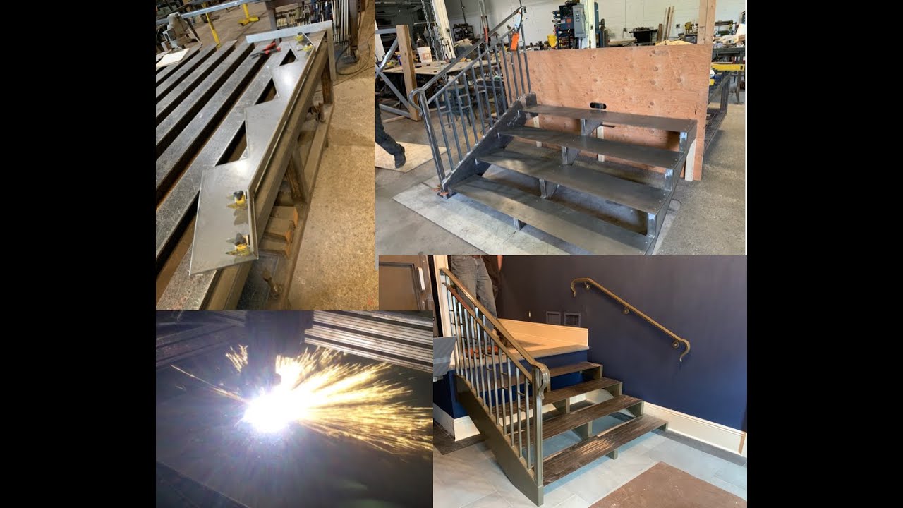 Plasma Cut Stairs, assembly and installation - YouTube