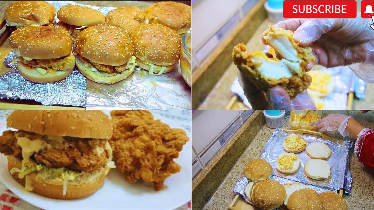 Homemade Zinger Burger Complete Step By Step Recipe With Coleslaw ...