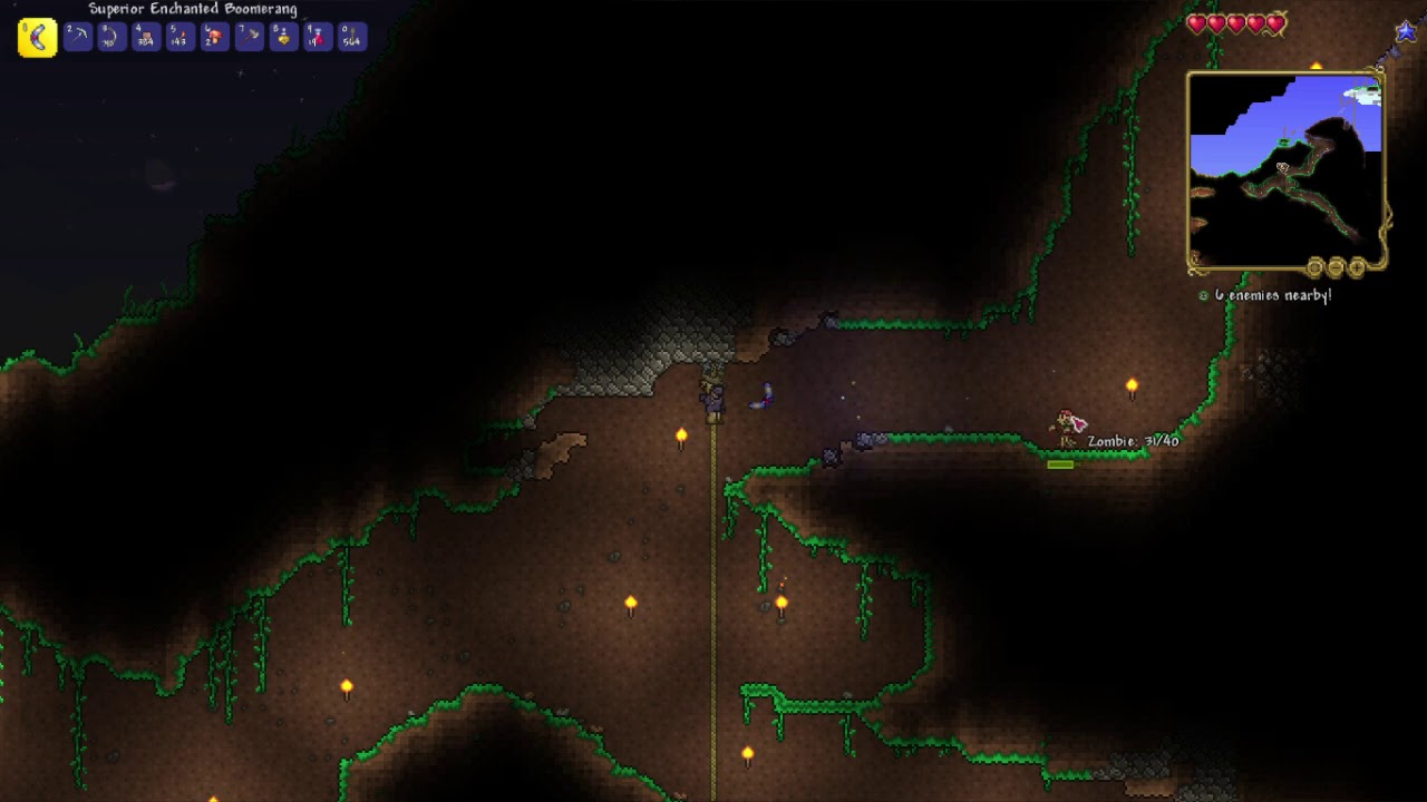 Terraria 6 - Exploring the creepy world~ - YouTube