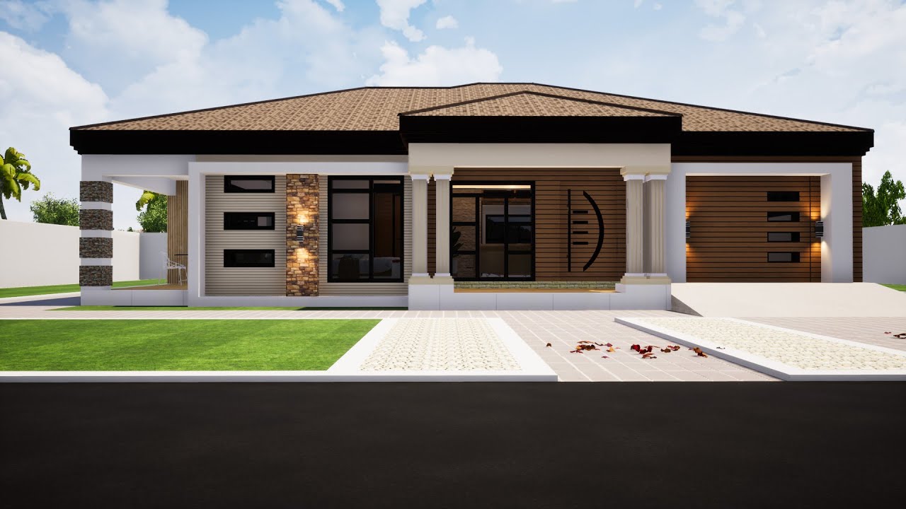 Simple and beautiful house design | 2 Bedroom design- Hip Roof | 16mx14 ...