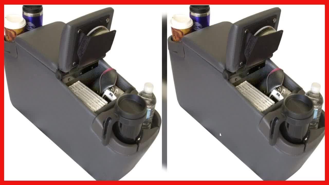Rampage Universal Padded Mini Van Storage Console | Charcoal Color ...