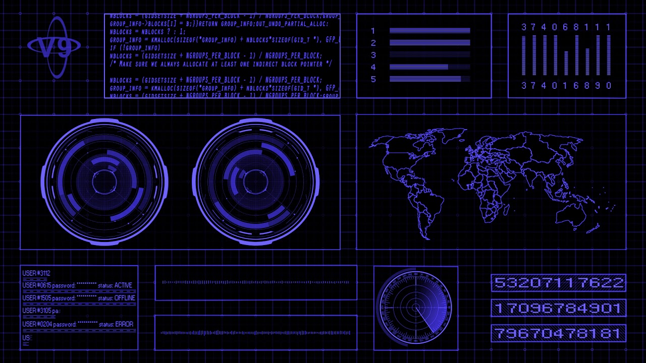 Blue Futuristic HUD Full HD 60 FPS - YouTube