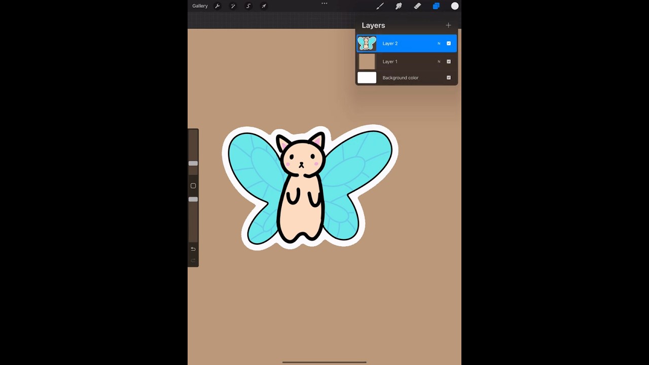 Procreate - How to Do White Outline Sticker Effect | Very Easy - YouTube