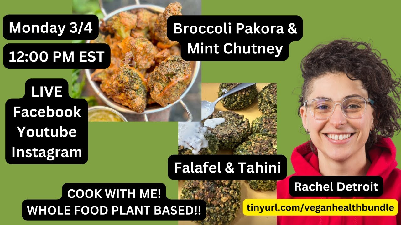 Broccoli Pakora, Falafel & Tahini from the Vegan Health Bundle! - YouTube