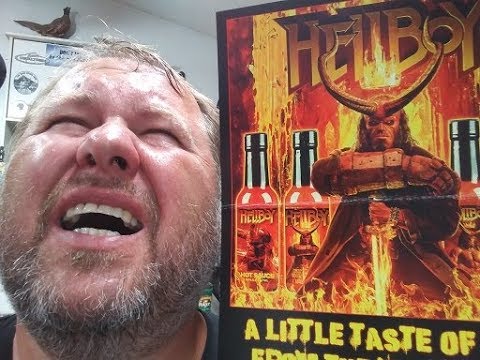 HELLBOY HELLFIRE wing challenge hellfire hot sauces right hand of DOOM ...