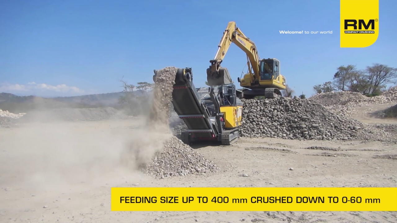 RM70GO! crushing river stone at Colombia - YouTube