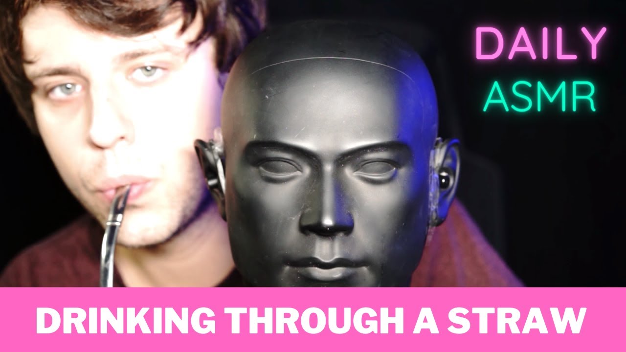 ASMR Drinking and Slurping Sounds | ASMR Drinking through a straw ...