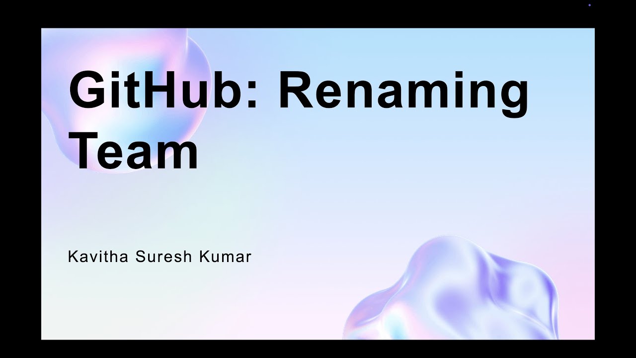 GitHub: Renaming Team - YouTube