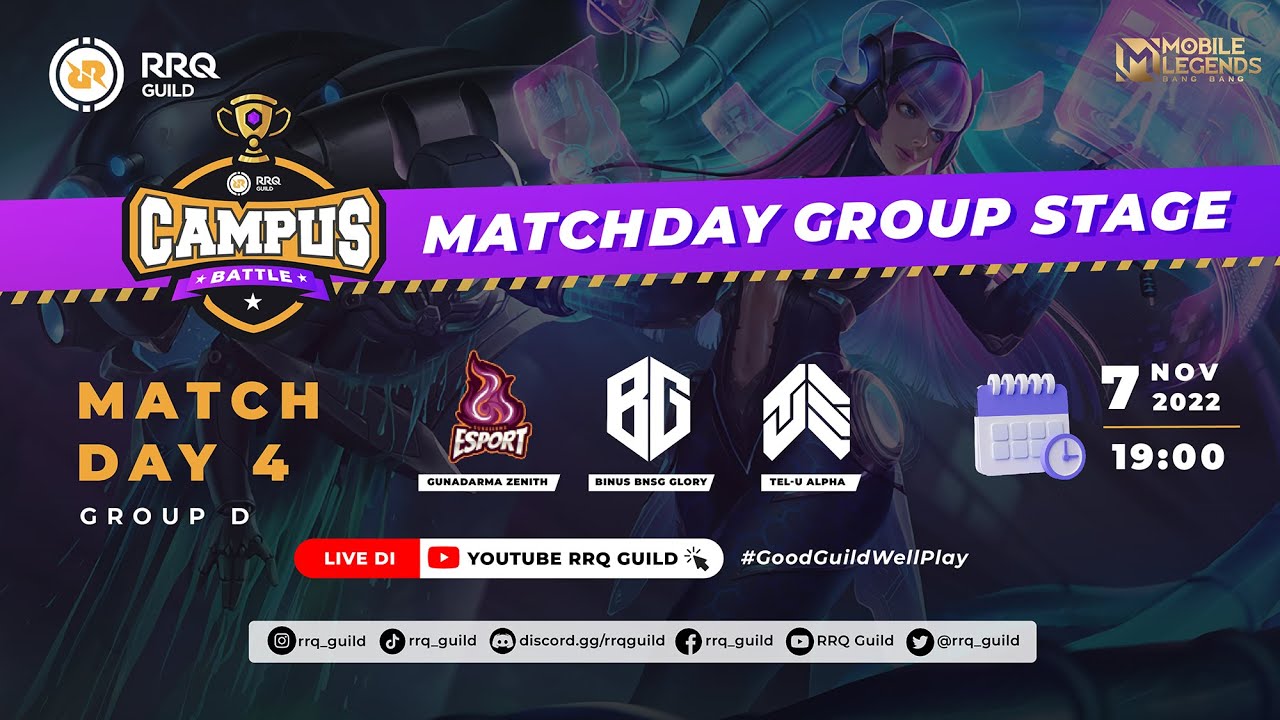 GROUP STAGE - MOBILE LEGENDS ( DAY 4 ) - RRQ GUILD CAMPUS BATTLE 2022 ...