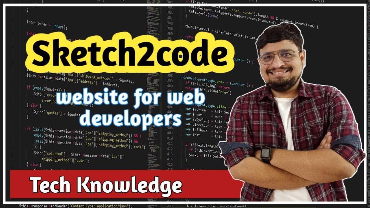 Sketch2code | Tech Knowledge - YouTube