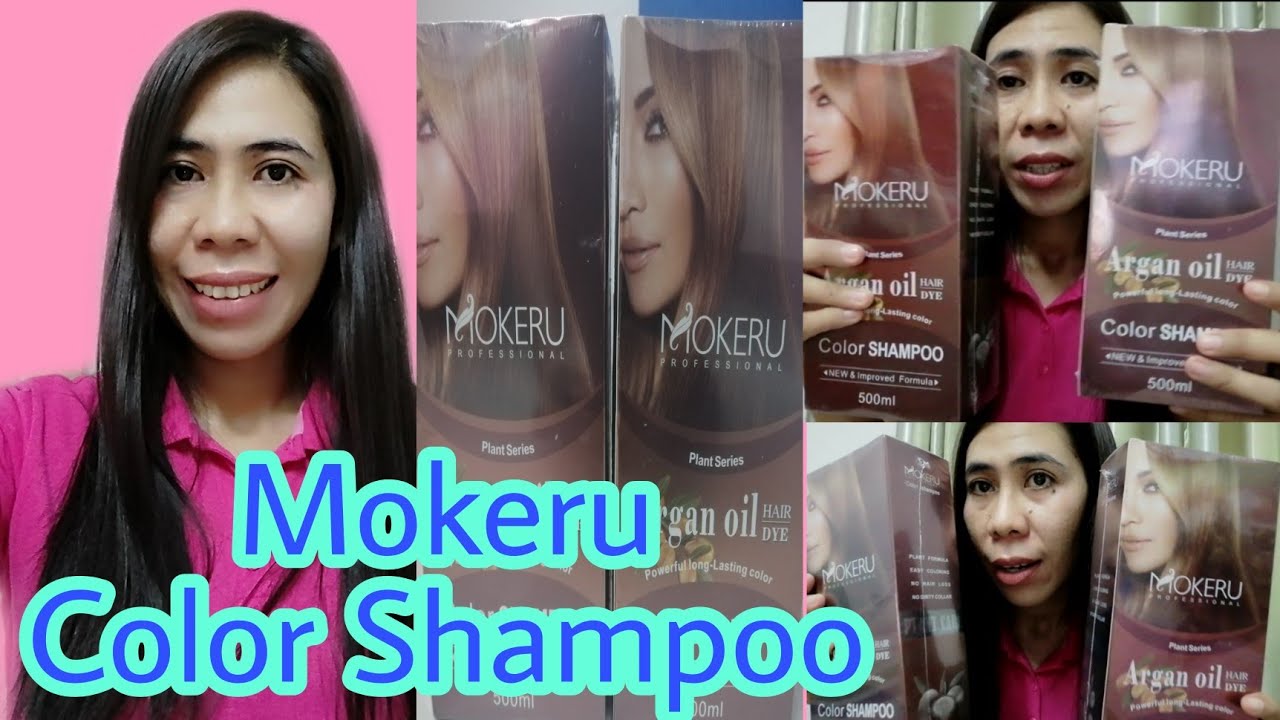 MOKERU PROFESSIONAL ARGAN OIL HAIR DYE COLOR SHAMPOO - YouTube