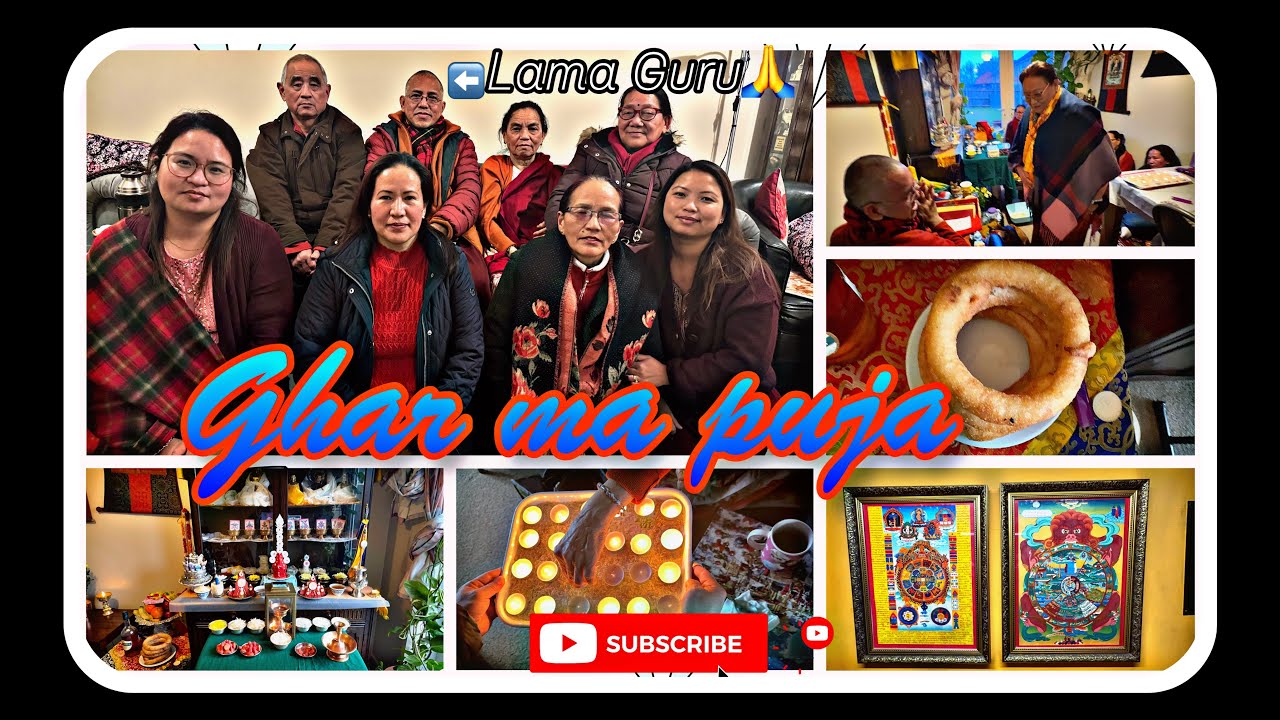 Ghar ma puja from Respected Lama Guru 🙏all the way from Nepal||Garaha ...