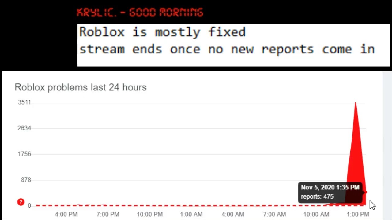 Roblox Outage (is down/issues) 11/5/20 - YouTube
