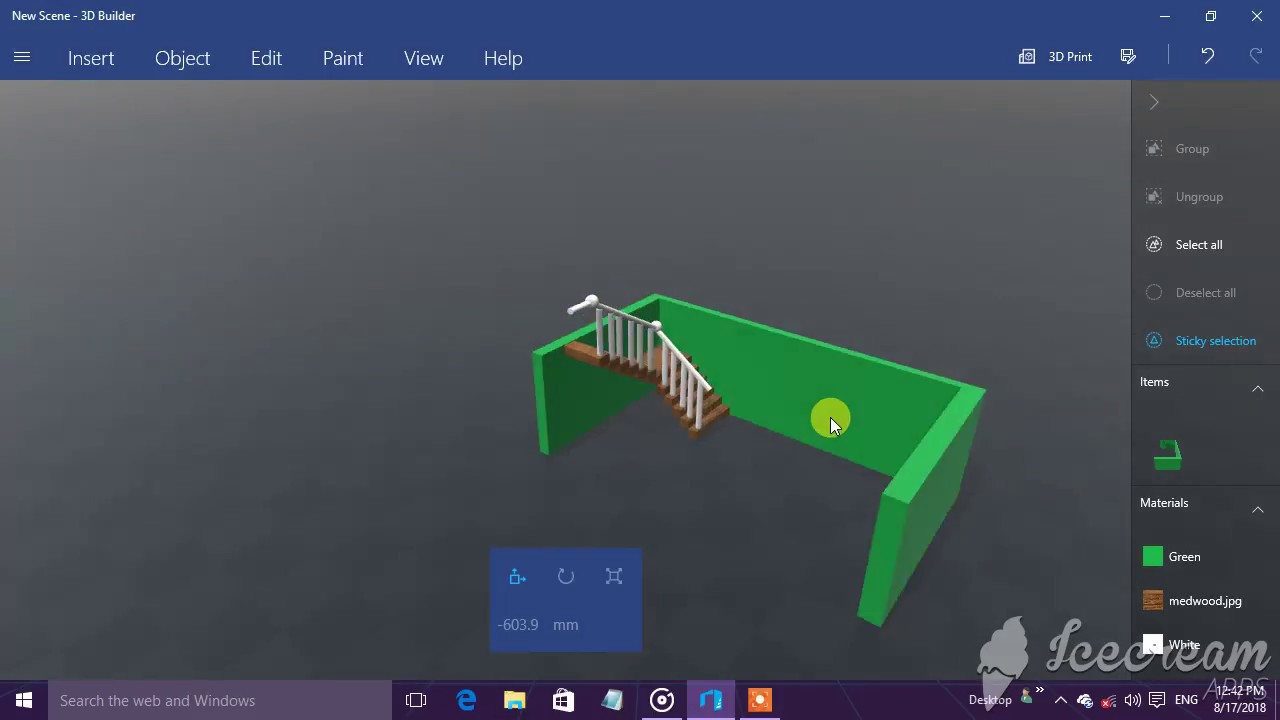 3d l shaped ladder or l shaped stairs - YouTube