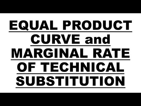 🛑Equal Product Curve or Isoquants and Marginal Rate of Technical ...