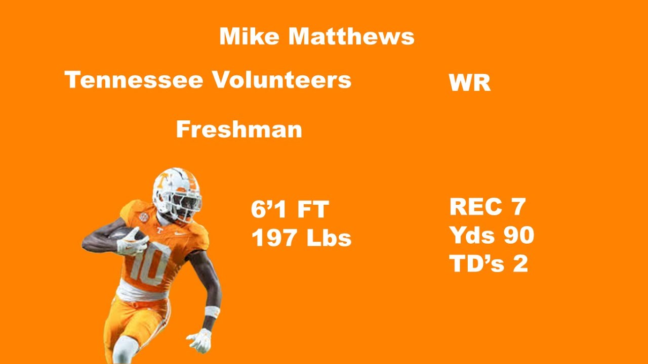 Mike Matthews Tennessee Volunteers 2024 Highlights - YouTube