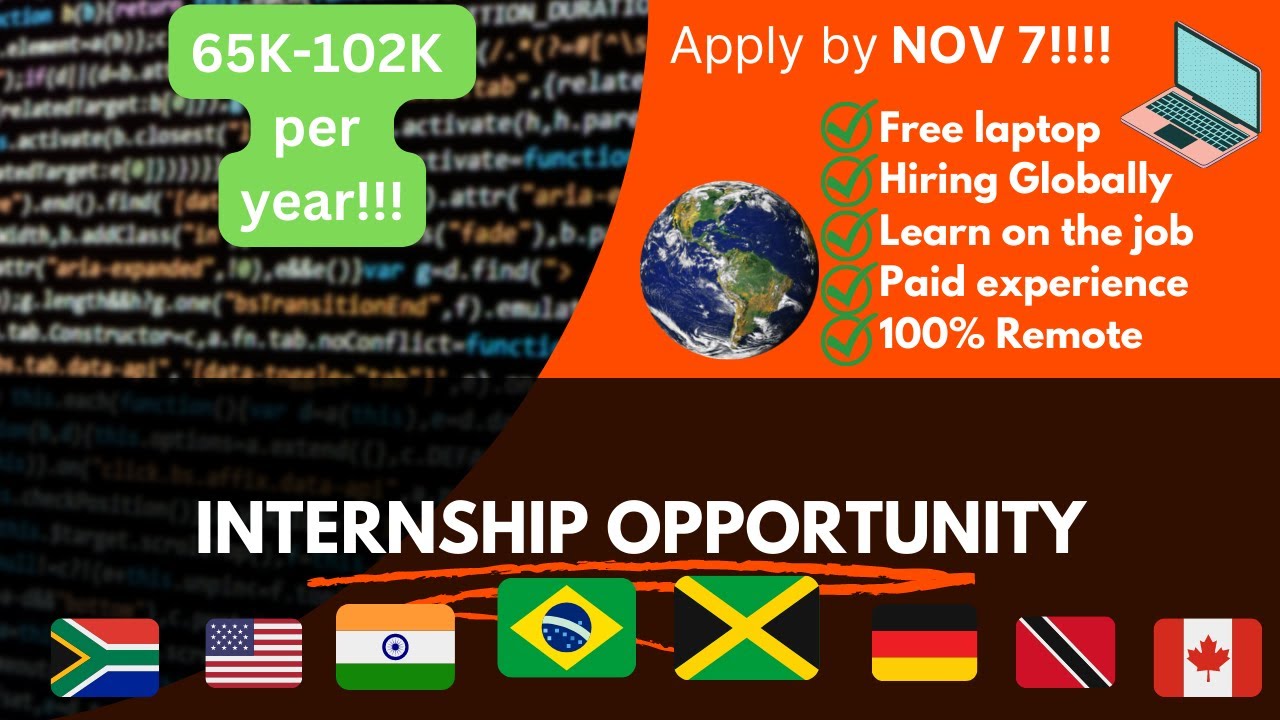 Paid $$$ Internship Opportunity | 100% Remote | International ...